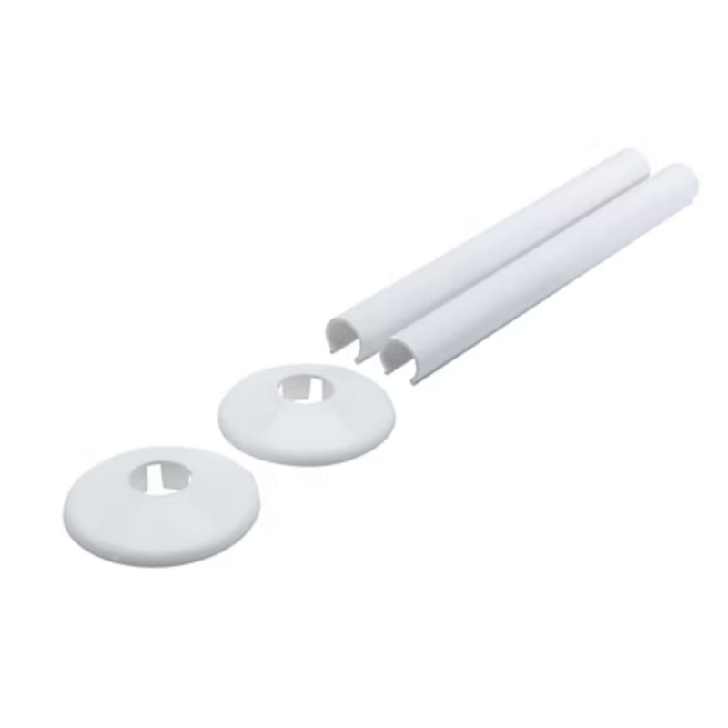 Talon Snappit White Radiator Pipe Covers and Collars 500mm
